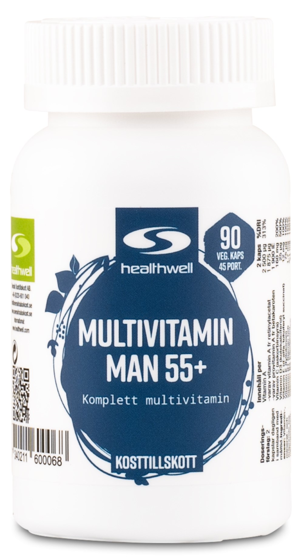 Køb Healthwell Multivitamin Man 55+ hos Healthwell.dk